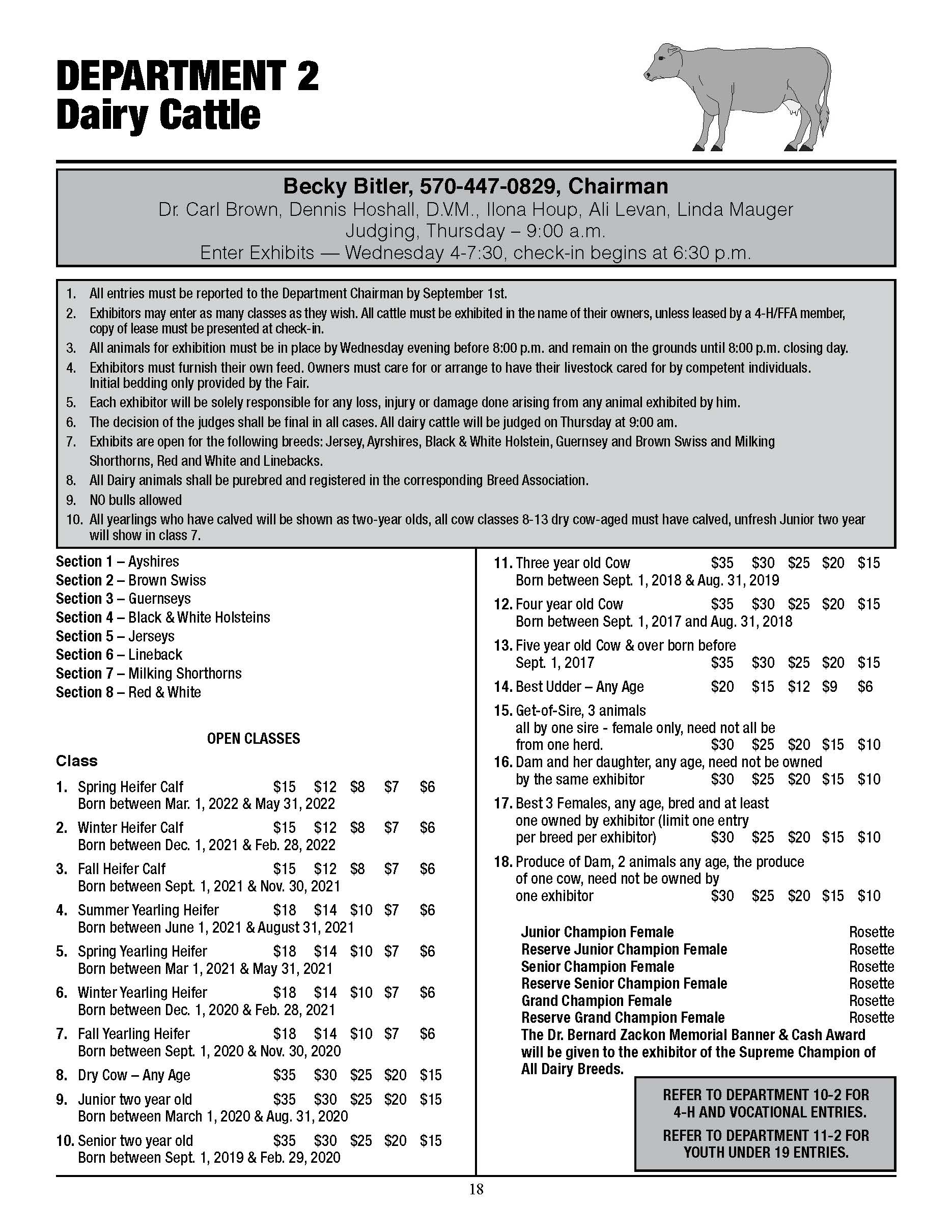 Departments - Oley Fair