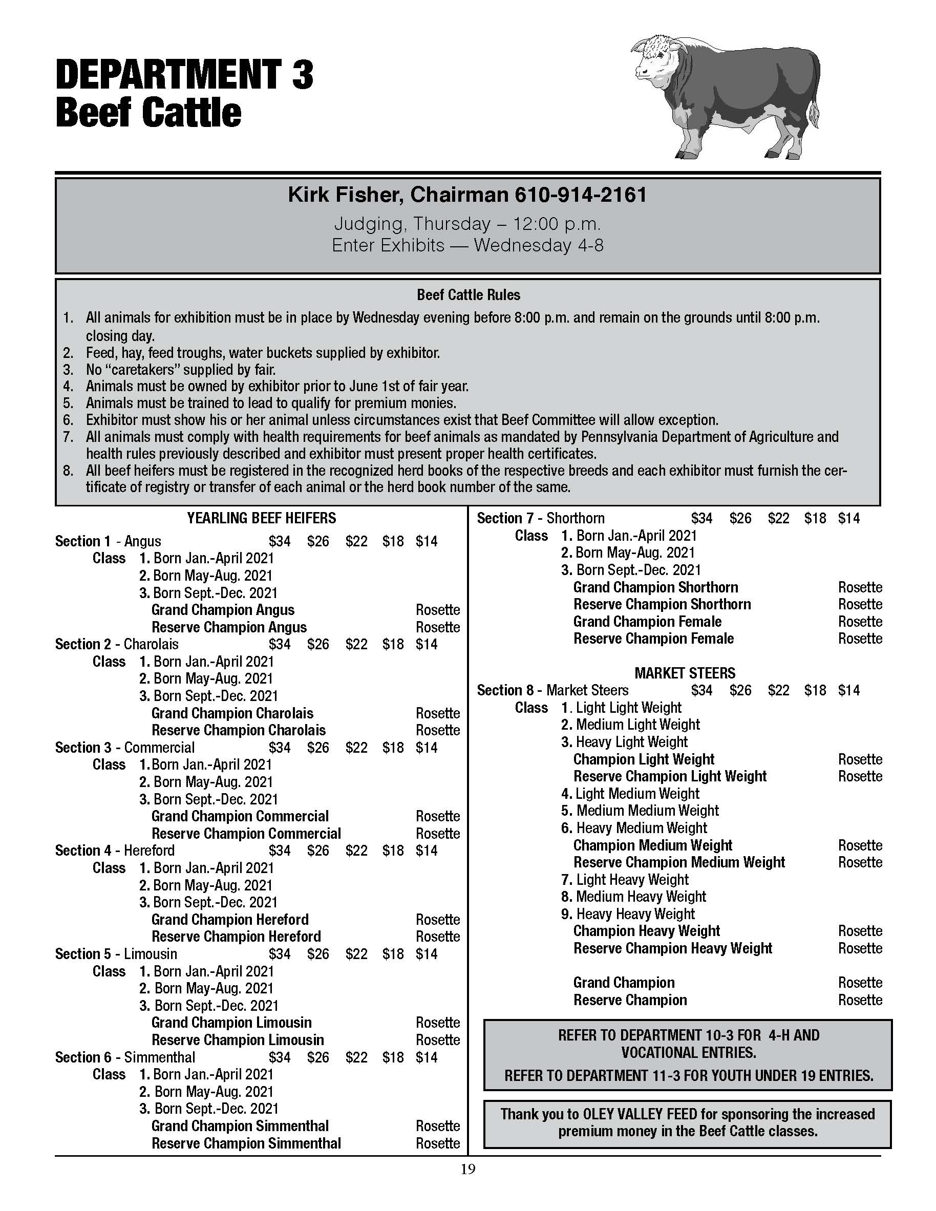 Departments - Oley Fair