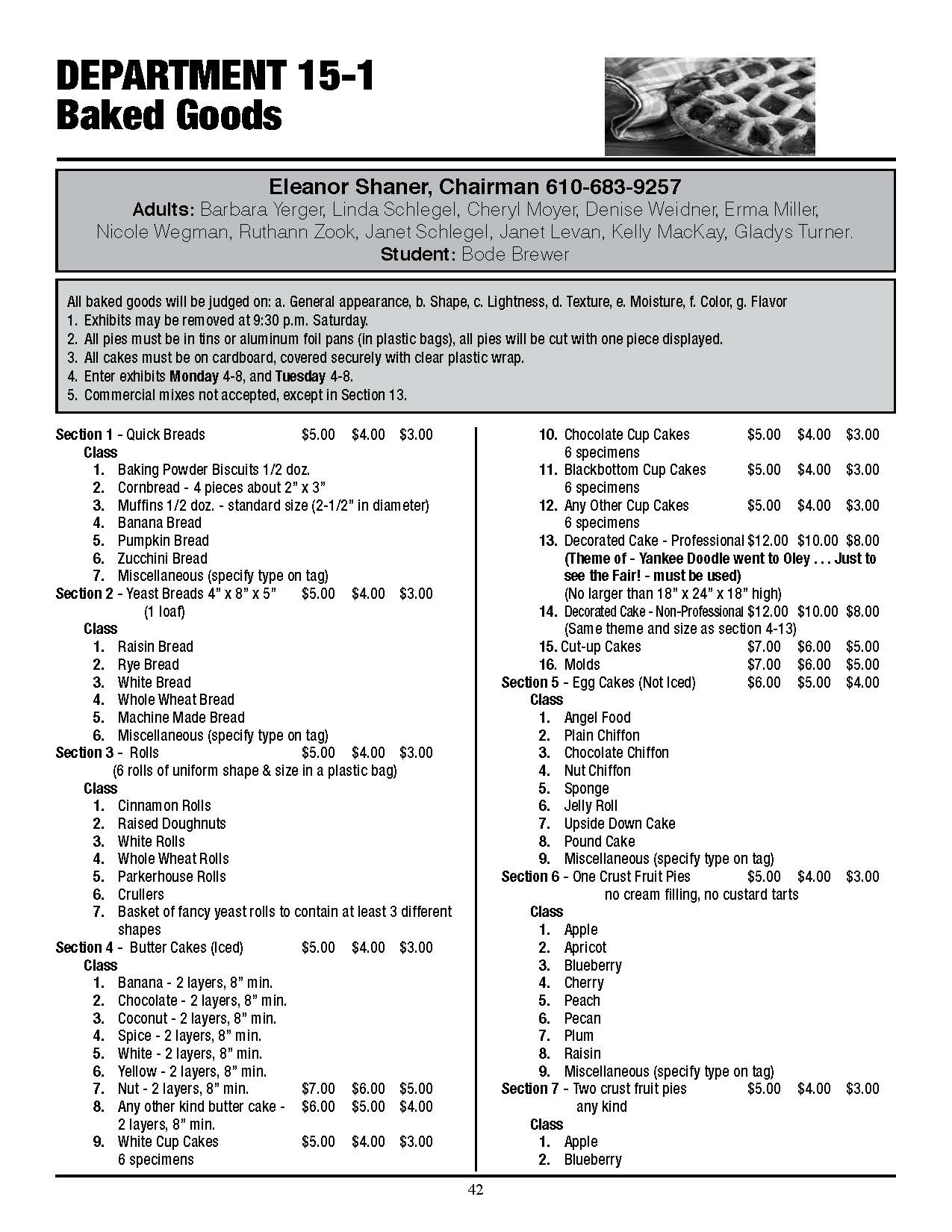 Departments - Oley Fair
